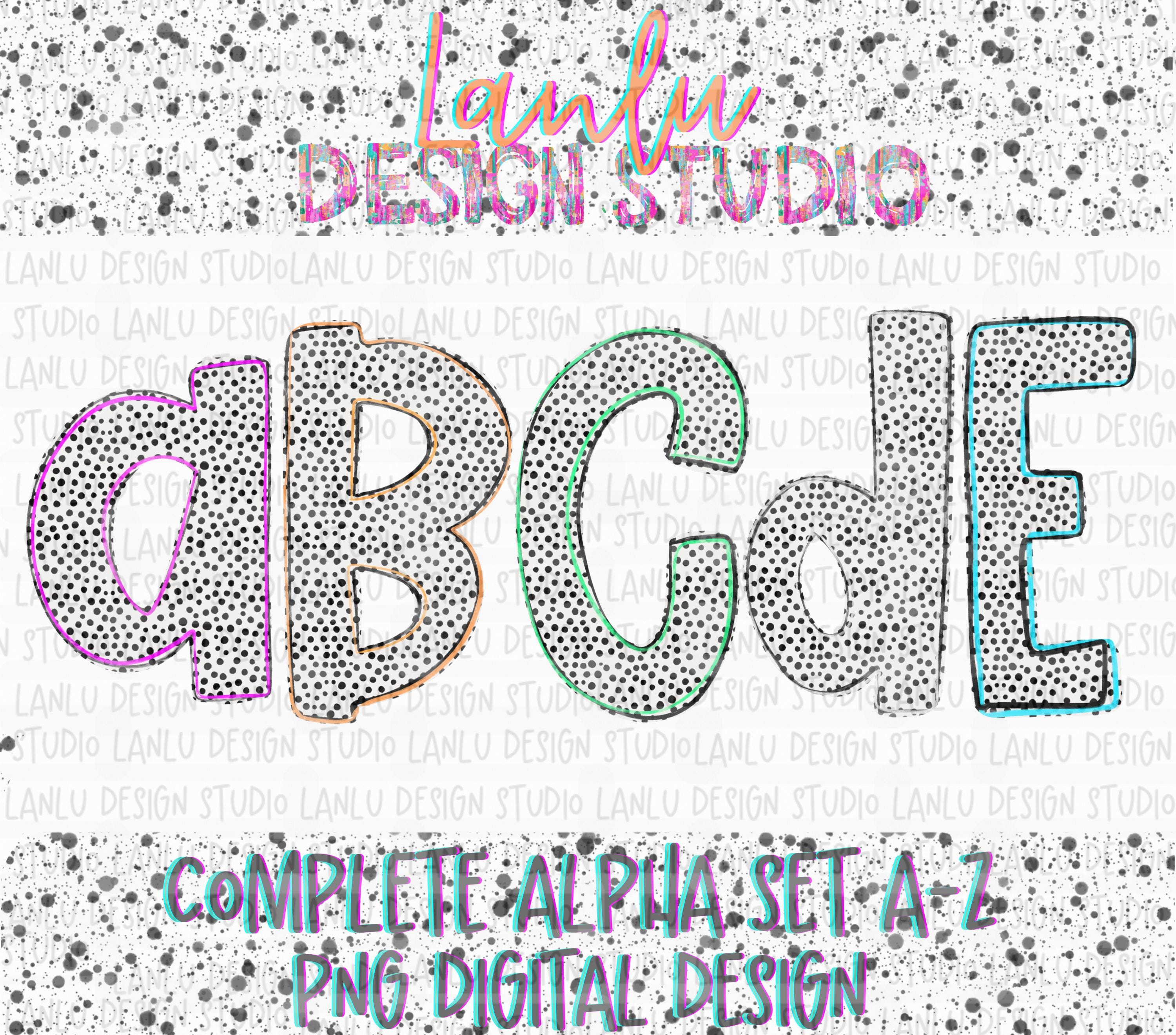 Dalmatian Alpha | Alphabet Clipart | Instant Download | Cute Alpha Pack ...