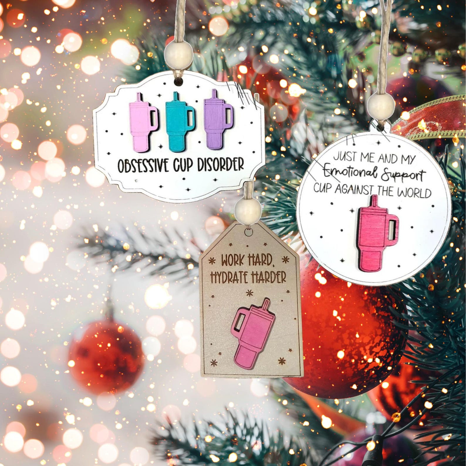 Hand Painted Layered Stanley Christmas Ornament| Christmas Ornaments ...