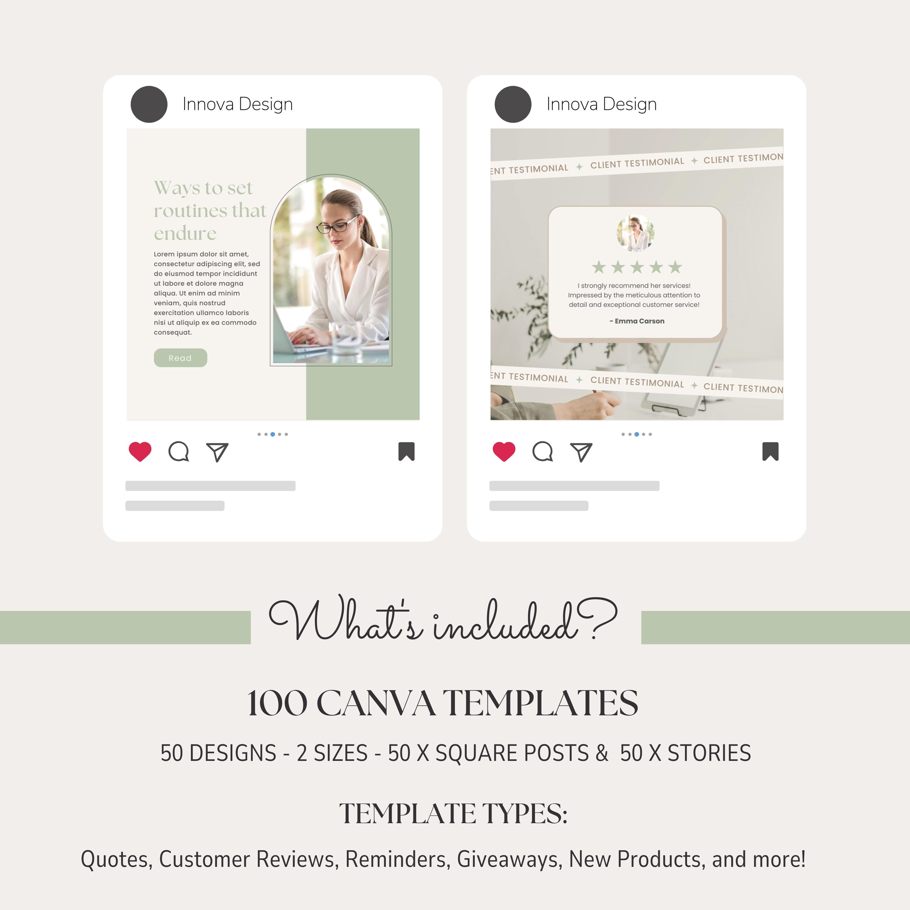 Instagram Templates Minimalist Instagram Post Template Instagram ...