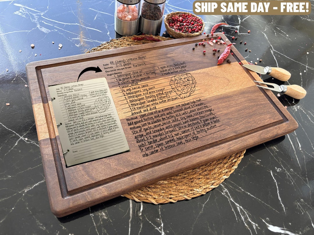 Personalized Cutting Board Recipe Cutting Board Family Keepsake ...