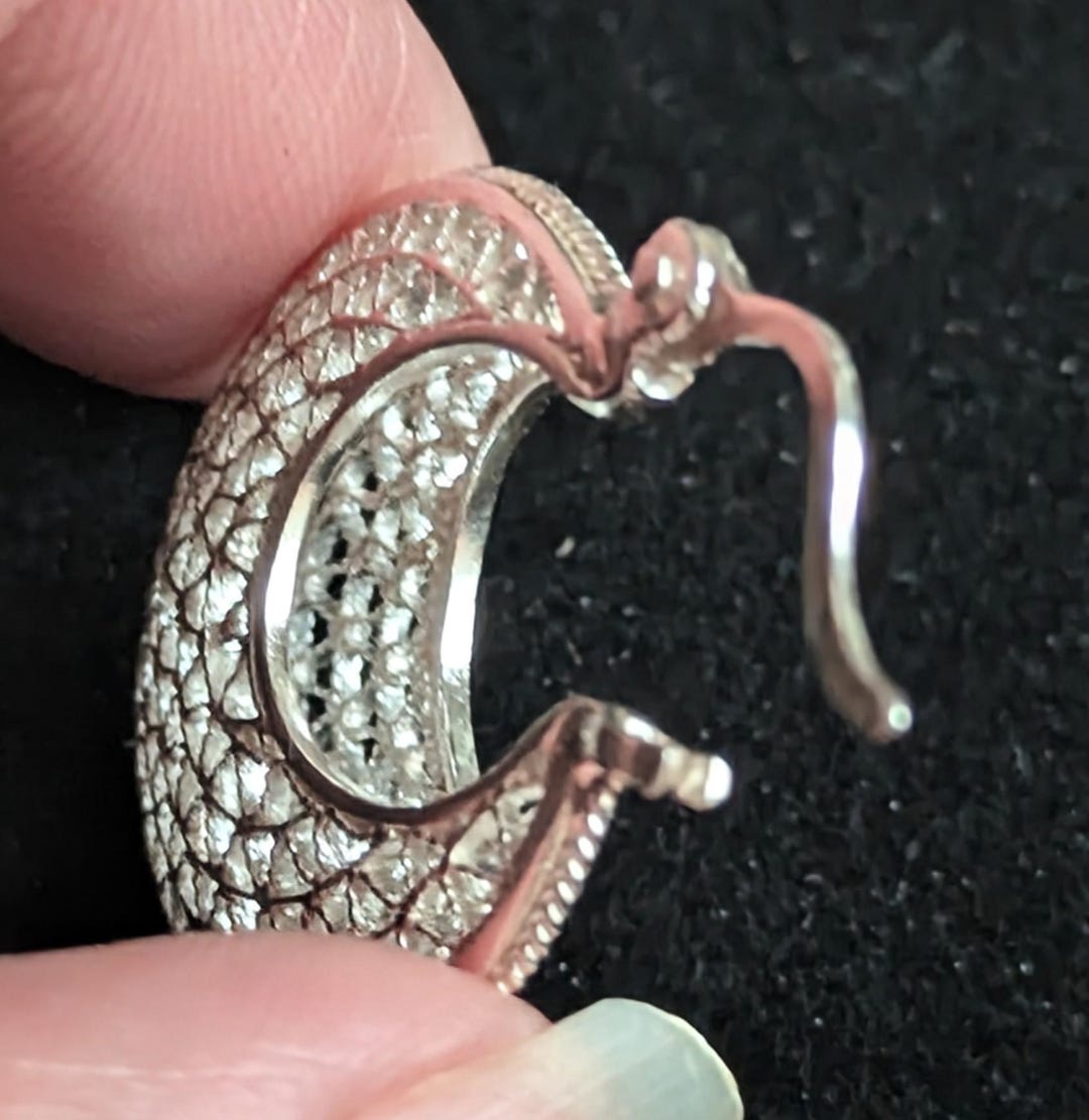 925 Silver Filigrana De Colombia Fine Hoop Earrings - Etsy