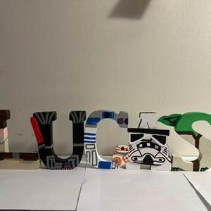 Hand Painted Wooden Letters - Etsy