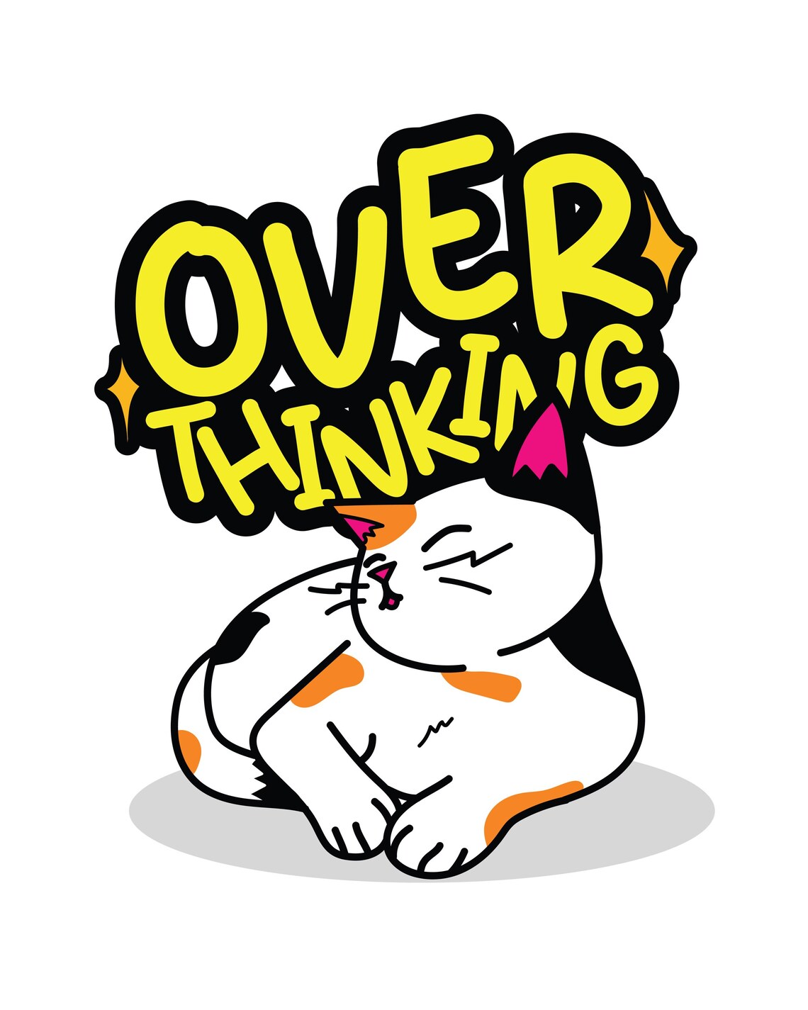 The Cat is Overthinking. - Etsy