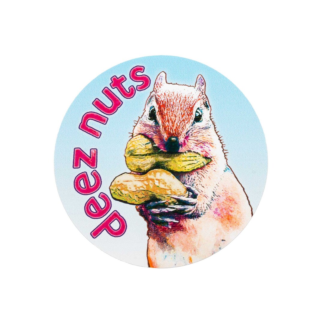 Deez Nuts Sticker, Waterproof Vinyl, 3.5 Inches Round - Free US ...