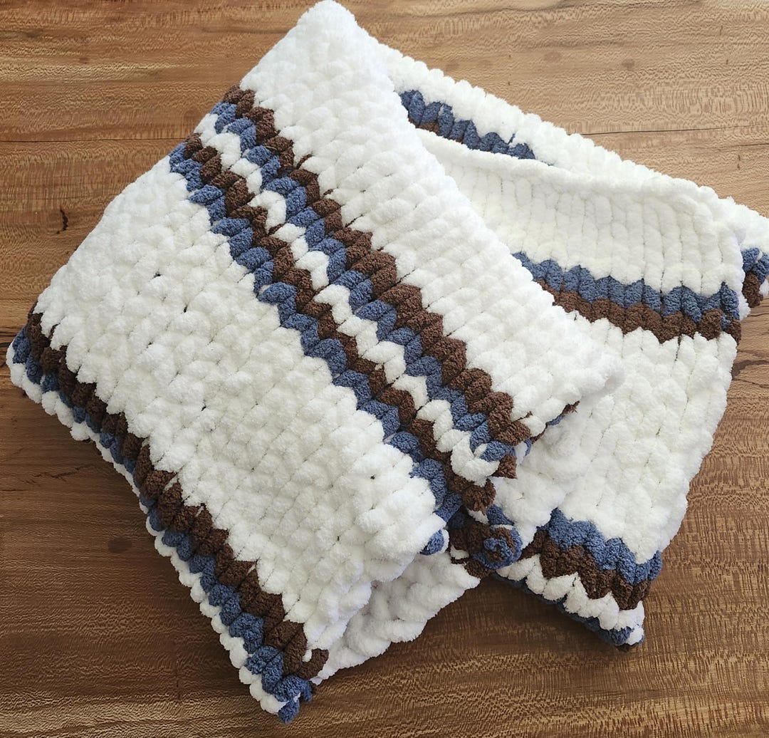 Chunky Knit Small Throw Blanket - Etsy