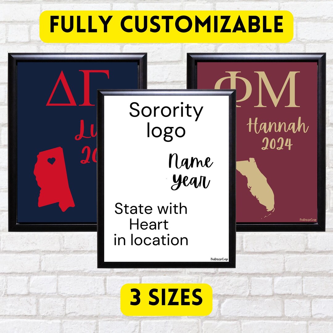 Custom Sorority/fraternity Poster - Etsy