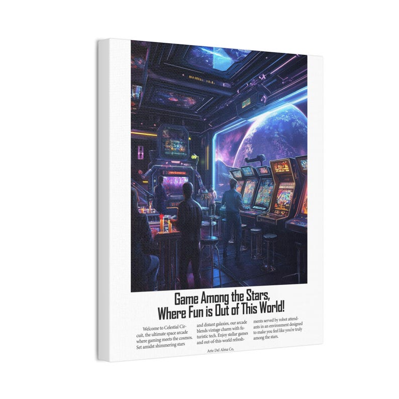 Wall Decor, Wall Art, Bedroom Art, Arcade, Futuristic, Space, AI Art ...