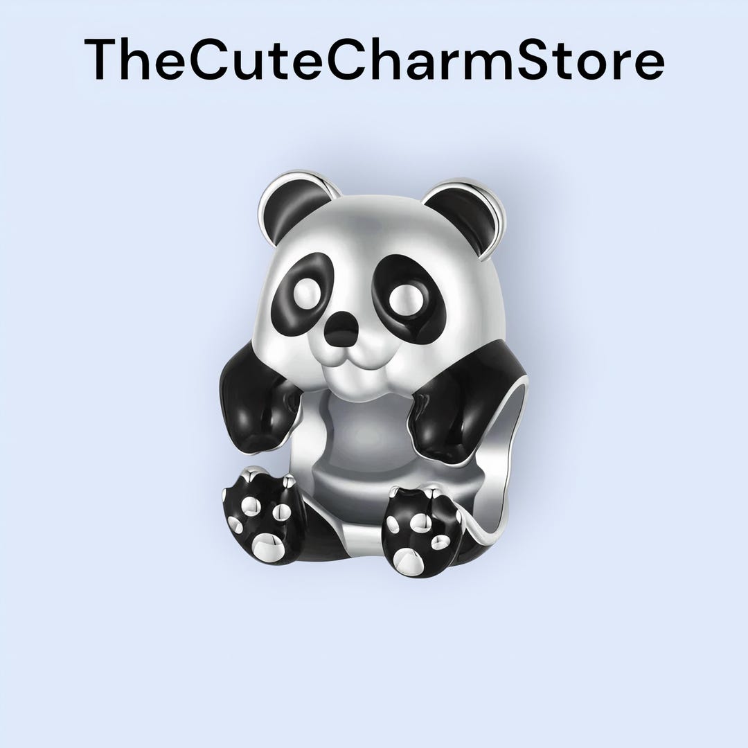 Cute Panda Pendant Charm | Panda Charm | Bracelet Pendant | Silver ...