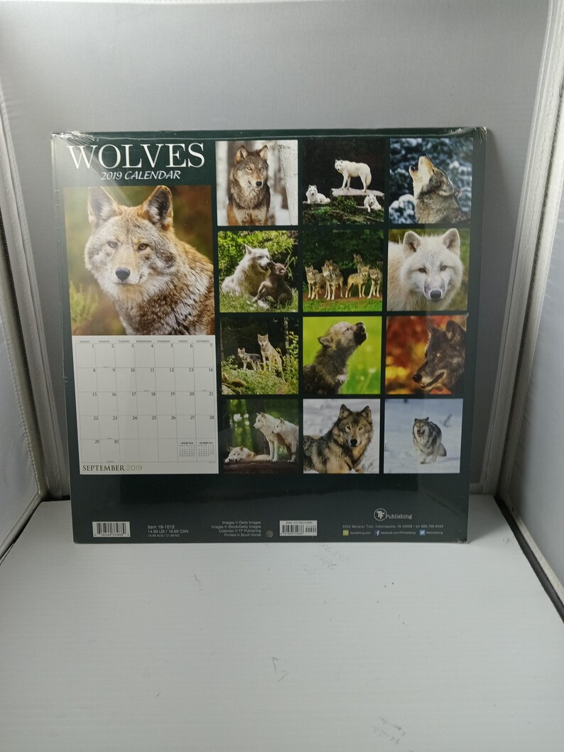 Calendar 2019 Wolves Photo Calendar Sealed - Etsy