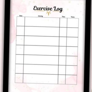 Printable & Digital Exercise Log | Fitness Journal Tracker | Workout ...