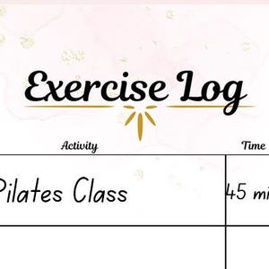 Printable & Digital Exercise Log | Fitness Journal Tracker | Workout ...