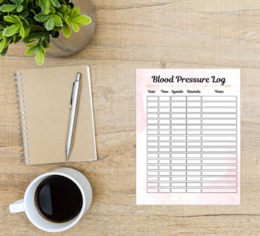 Printable & Digital Blood Pressure Log | Track Your Health | Systolic ...