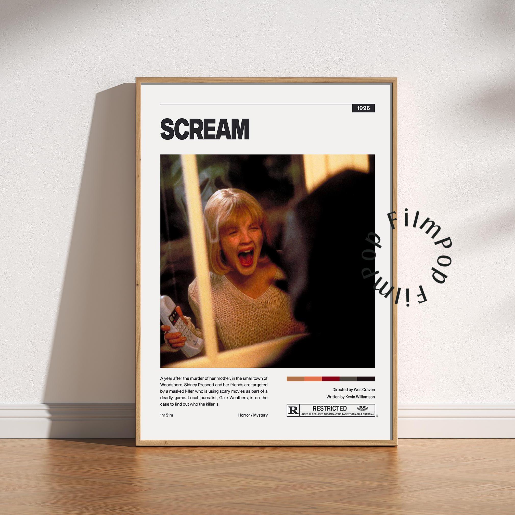 Scream Retro Film Poster Movie Poster Wall Art Home Decor Printable ...
