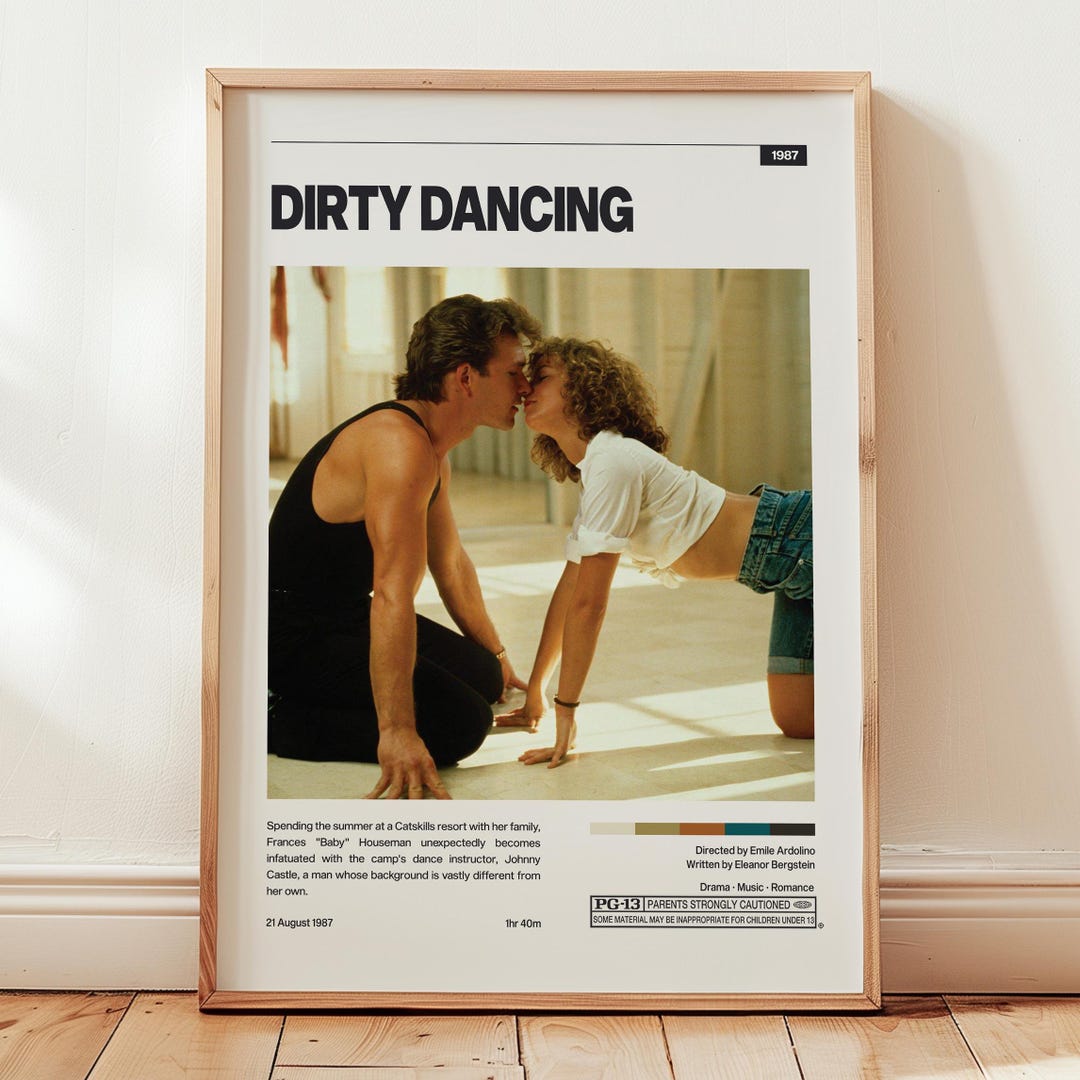 Dirty Dancing Movie Poster: Retro Style Film Art Print (digital ...