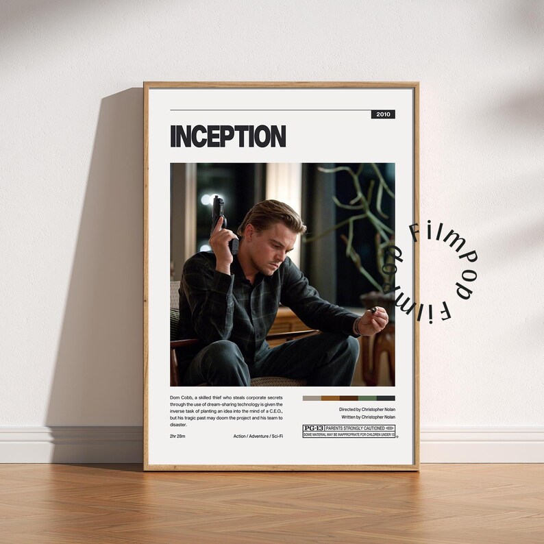 Inception | Retro Film Poster | Movie Poster | Wall Art | Home Decor ...