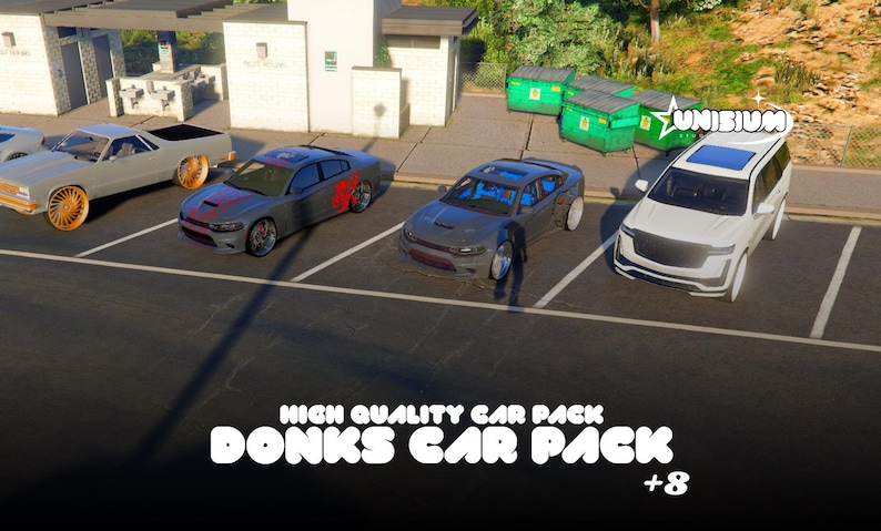 Donk Car Pack for FiveM | 2025 | +8 Cars | Unbranded | Optimized | Drag ...