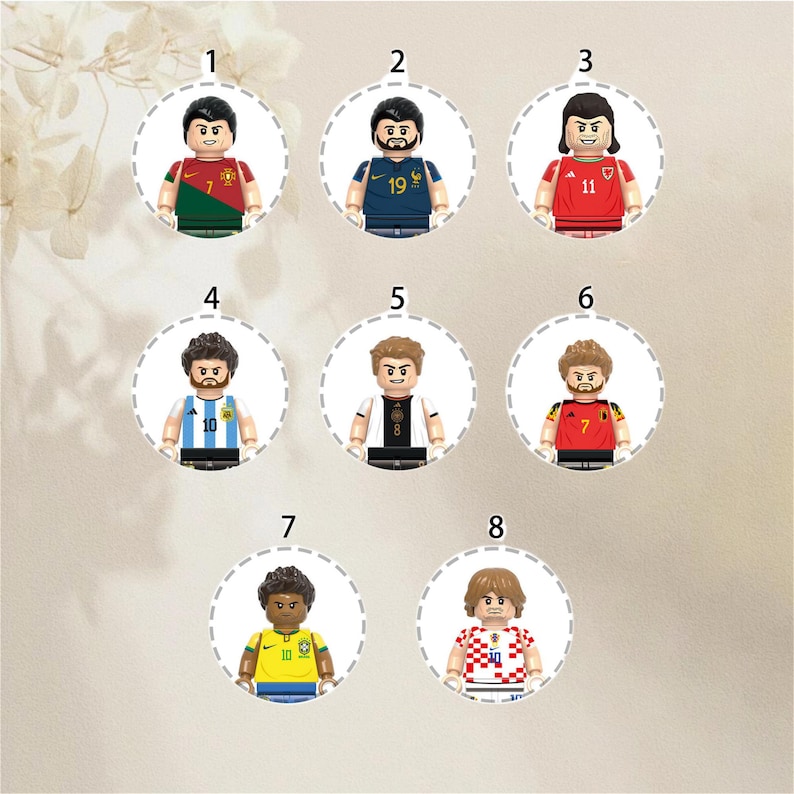 Custom Collectible Minifigures World Cup Football Stars Style A, Custom ...