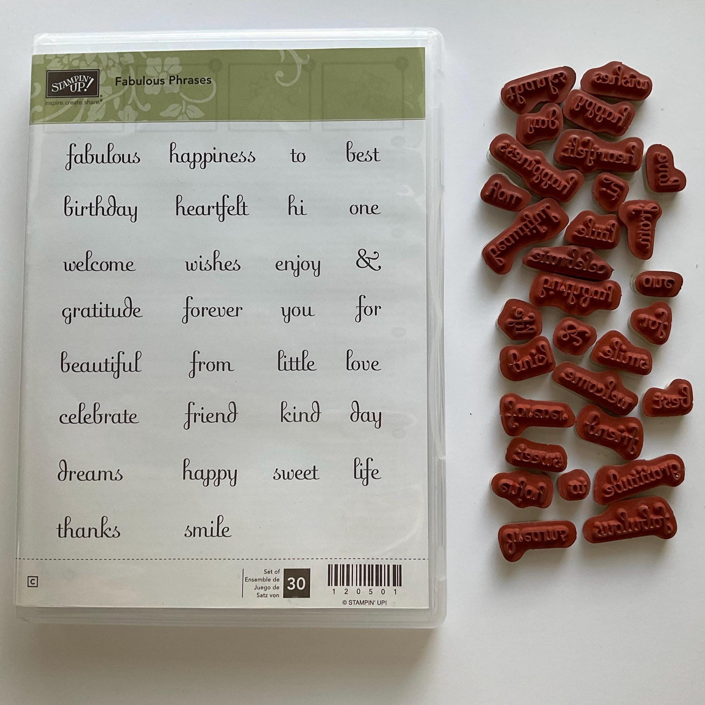 Stampin Up Words and Phrases Stamp Sets - Etsy