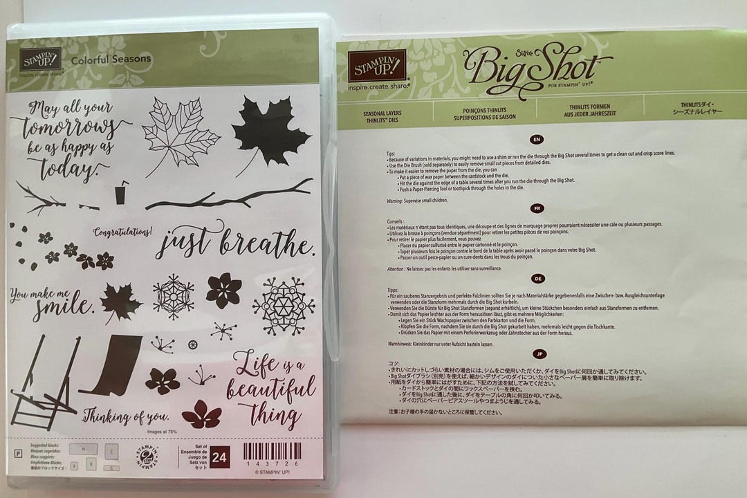 Stampin' Up Retired Colorful Seasons Stamp Set & Seasonal Layers Thinlits Dies - Etsy