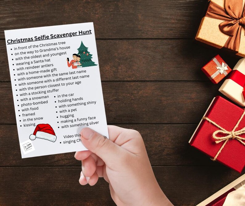 Christmas Photo Scavenger Hunt – Selfie & Video Challenge (digital ...