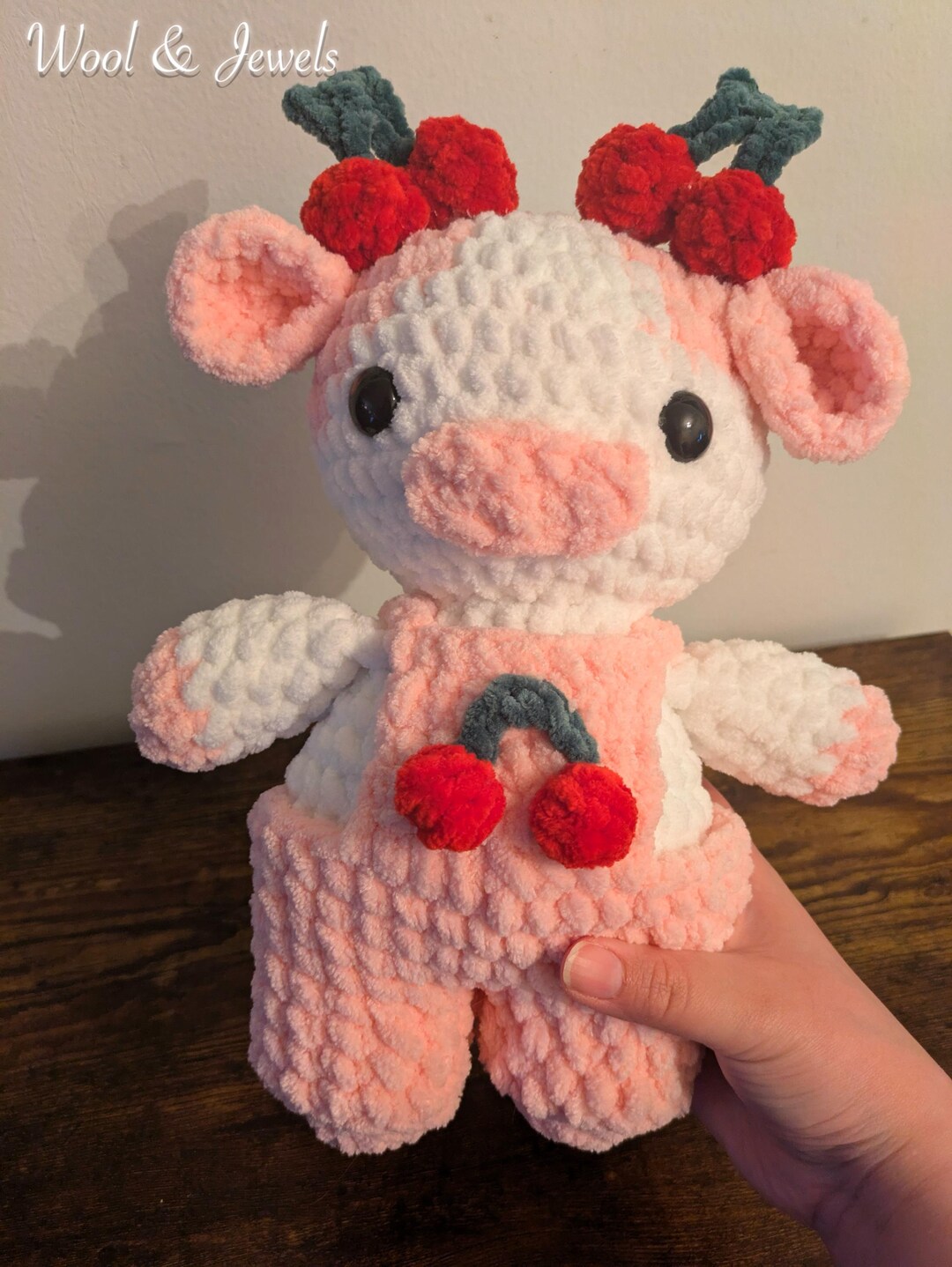 Cherry Cow Plushie | Handmade Crochet Plush Toy |gift for Any Occasion ...