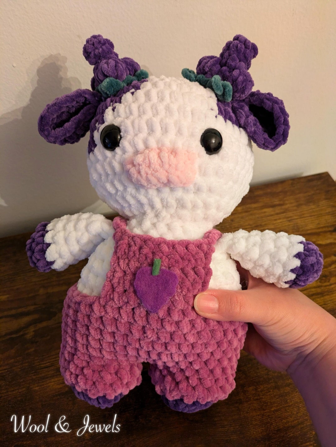 Grape Cow Plushie | Handmade Crochet Plush Toy | Cute Gift for Any ...
