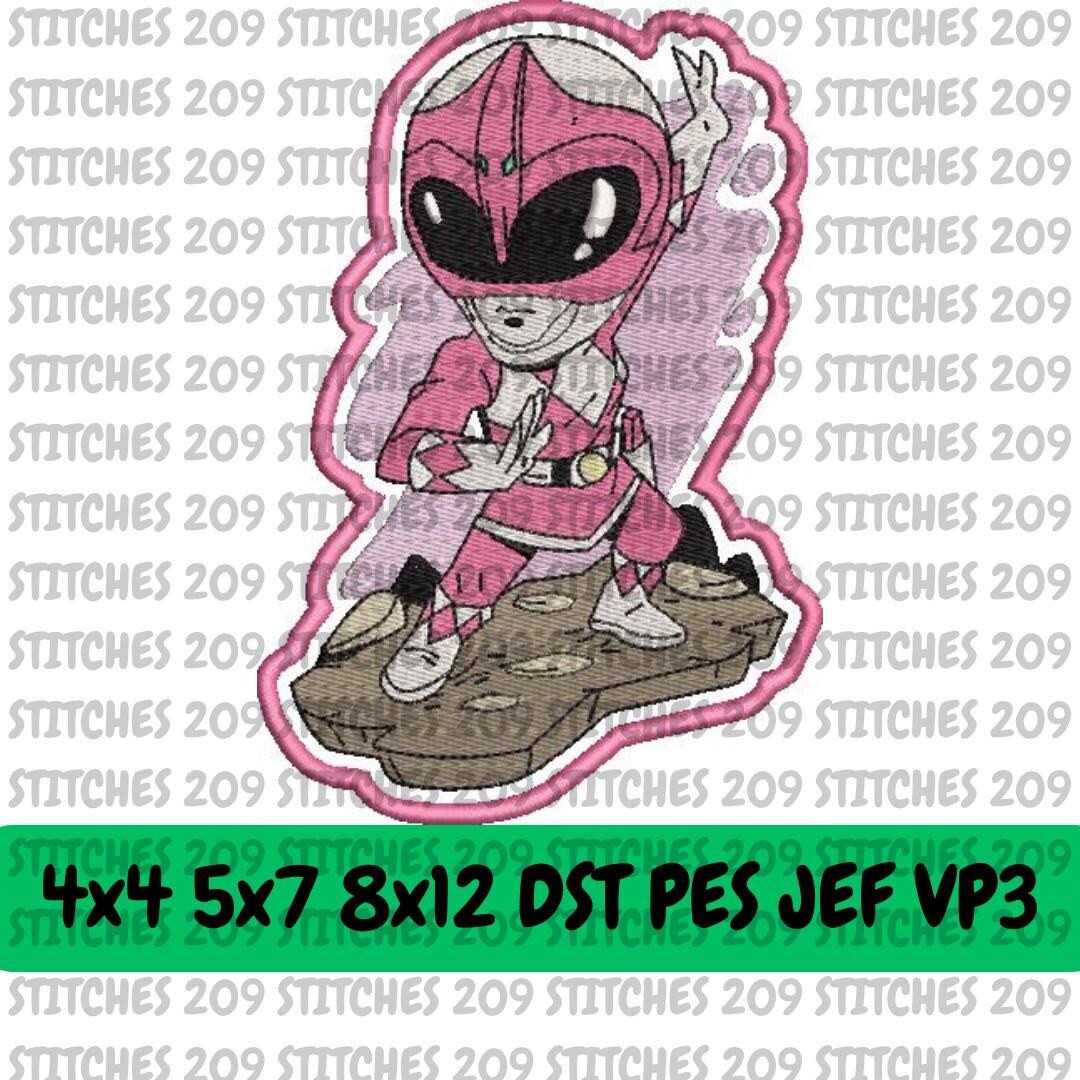 Custom Embroidery Design Files Patches/ Applique Pink Ranger - Etsy