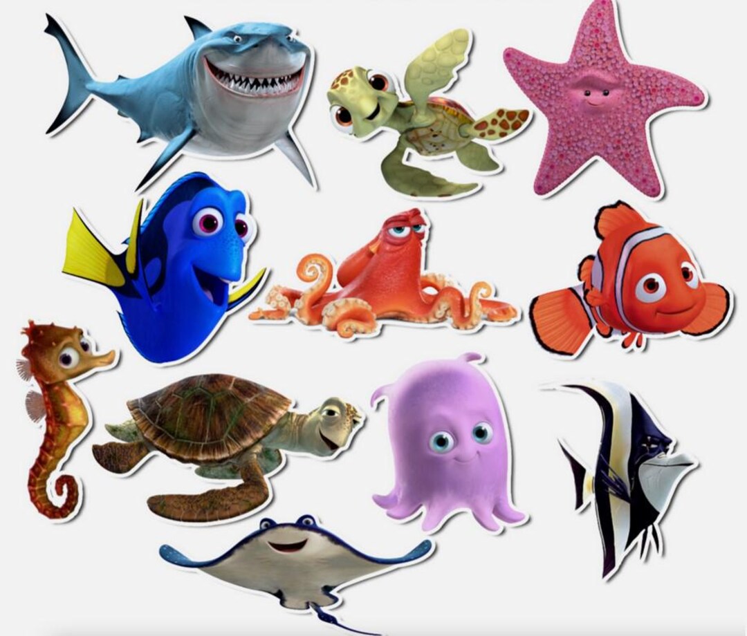 Finding Nemo Stickers Theme Vinyl Stickers Set for Bathroom Kids ...