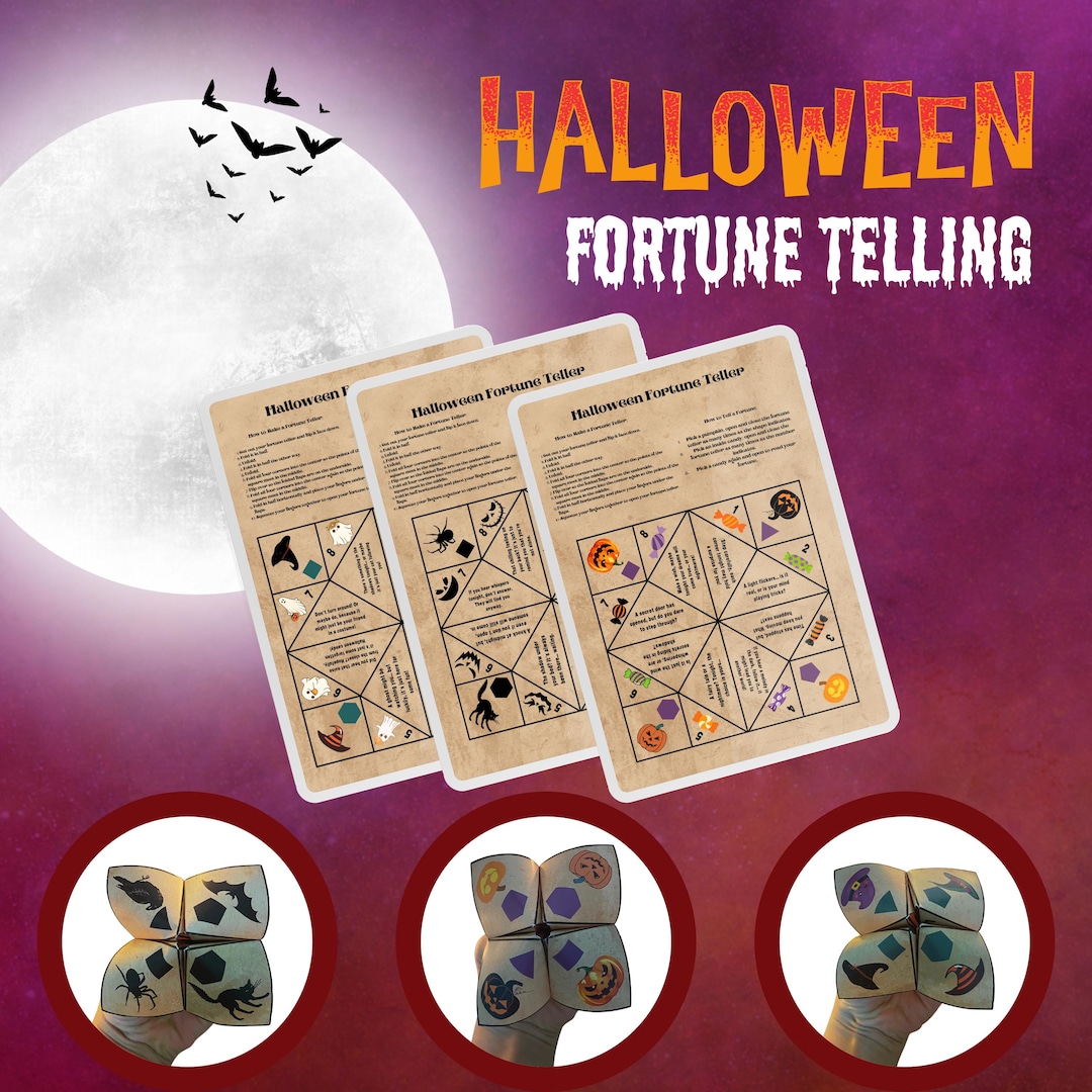 Printable Halloween Fortune Teller Origami, Halloween, Halloween Party ...