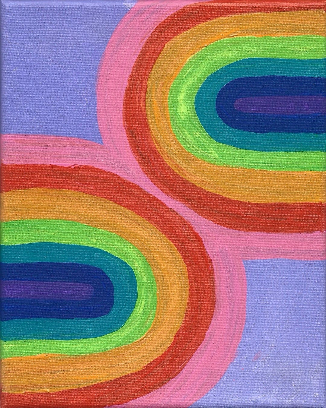 Rainbow 1 Acrylic Painting on Canvas - Etsy