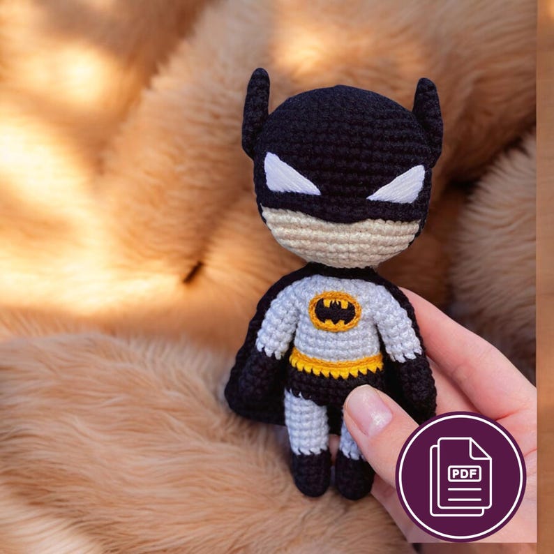 Bat Amigurumi Crochet Pattern: Superhero Plush (PDF Pattern) - Etsy