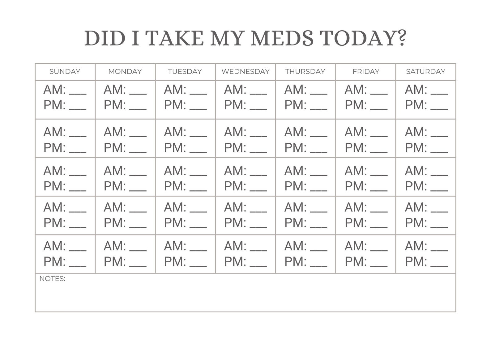 Med Medicine Reminder Calendar Check off List Loved Ones Monthly Month ...