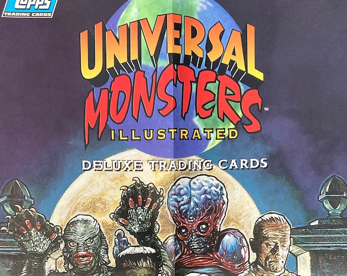 Topps Universal Monsters Illustrated Box Topper Poster. Came in Every ...