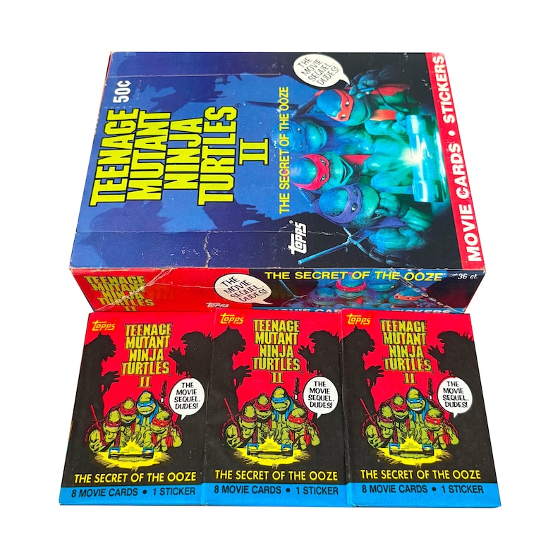 3 Packs of Teenage Mutant Ninja Turtles II the Secret of the Ooze ...