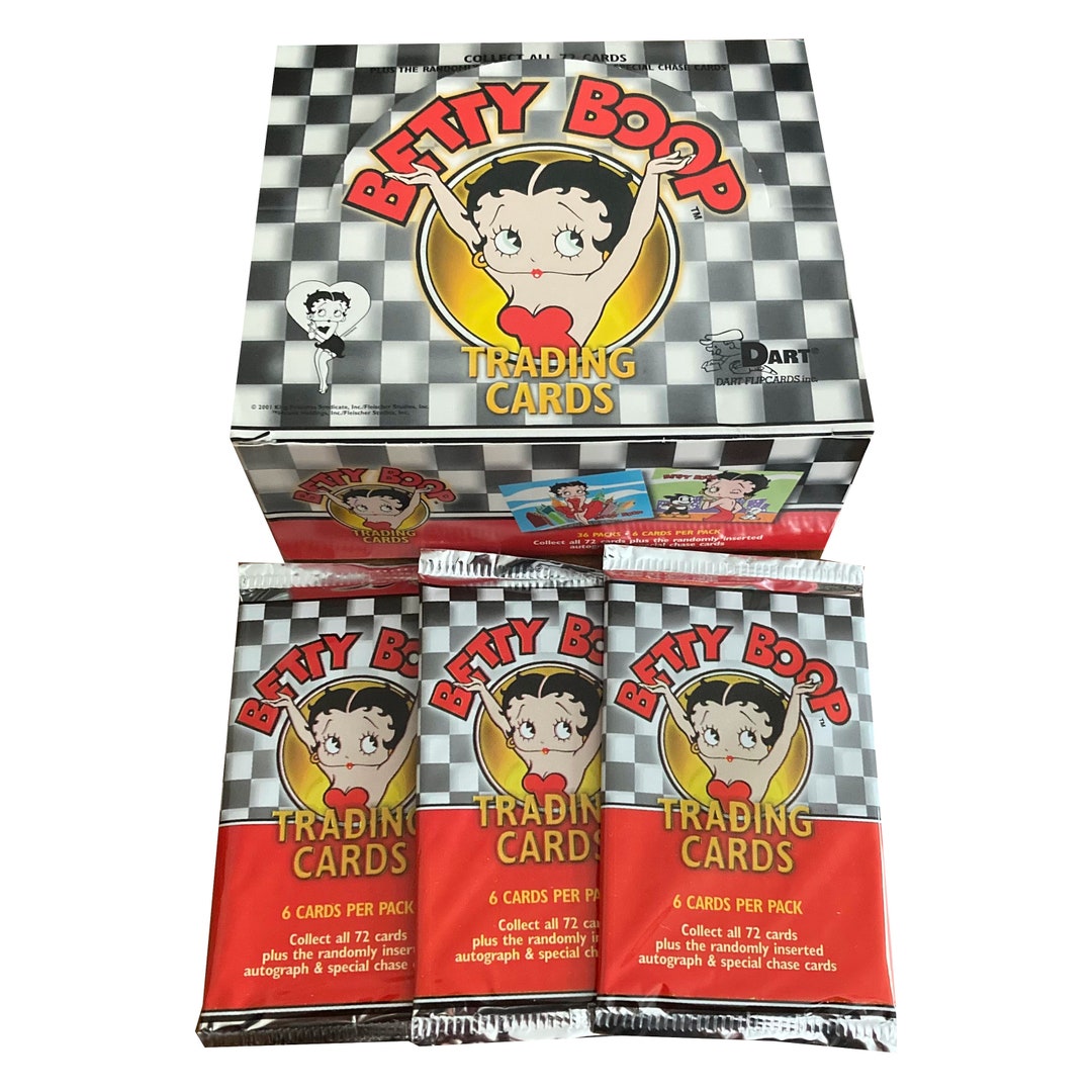 3 Packs of Betty Boop Vintage Trading Cards. 6 Cards per Pack. Randomly ...