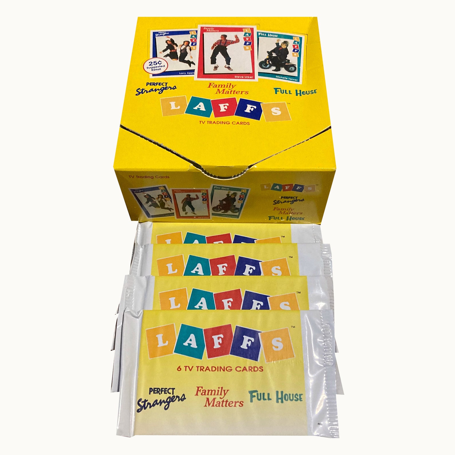 4 Packs of Laffs TV Trading Cards. 1980s Sitcoms Perfect Strangers ...