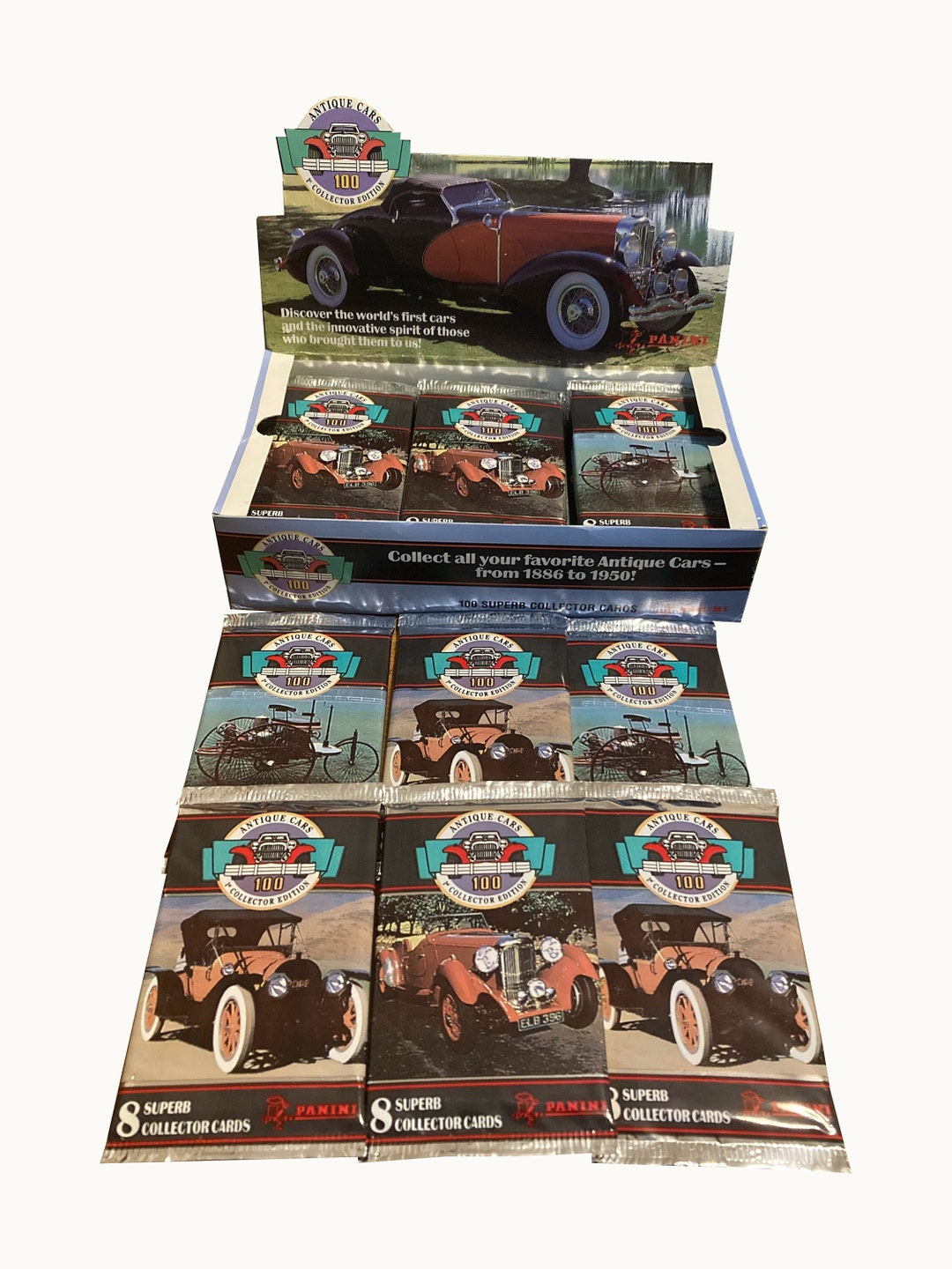6 Packs of Antique Cars Vintage Trading Cards. 1st Collector Edition ...