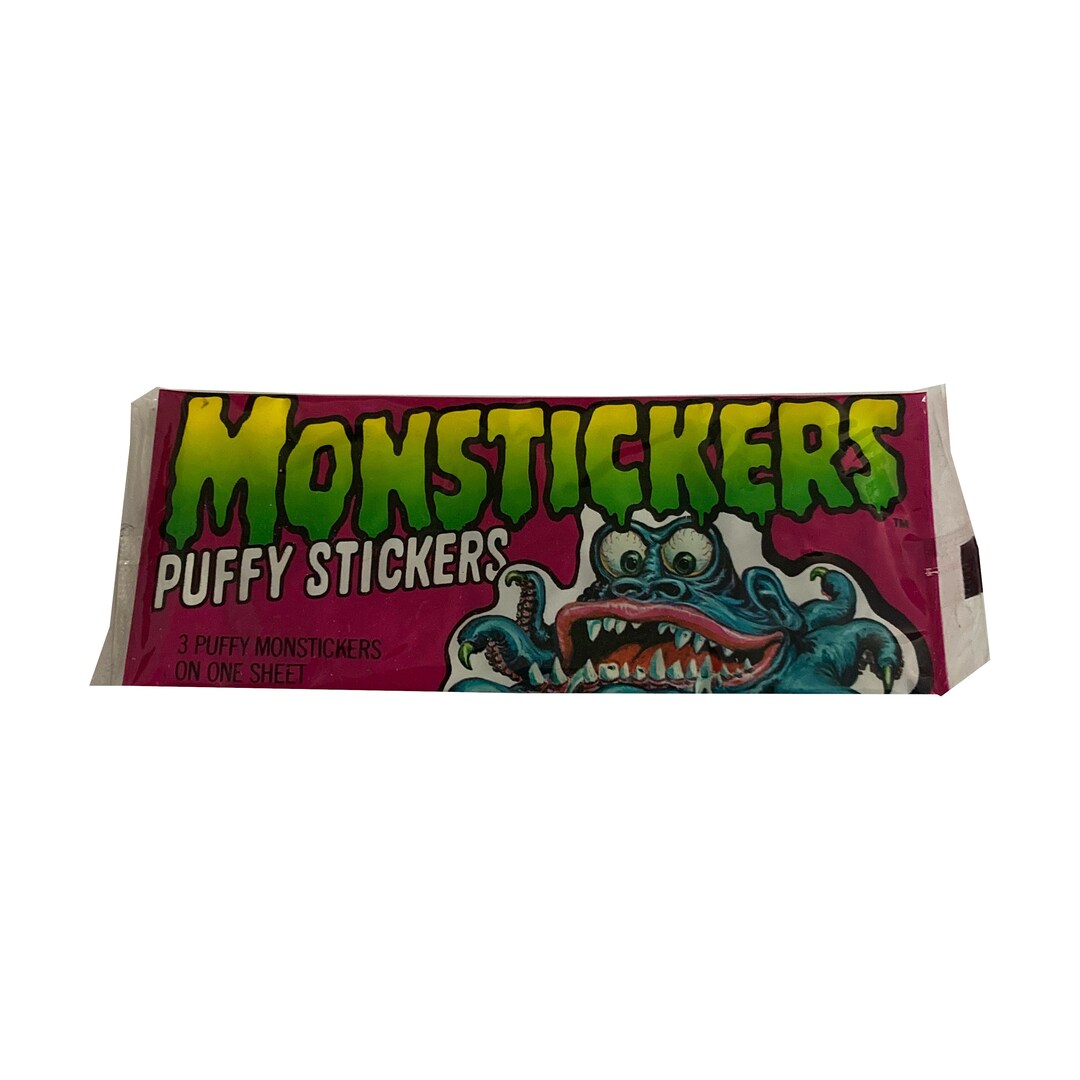1 Pack of Monstickers Vintage Monster Puffy Stickers. Contains 3 ...