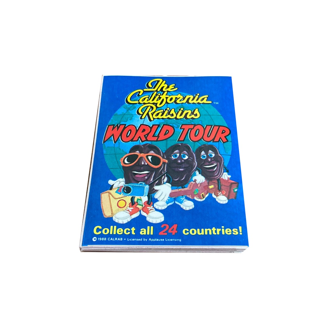 The California Raisins World Tour Complete Set of 24 Vintage Sticker ...