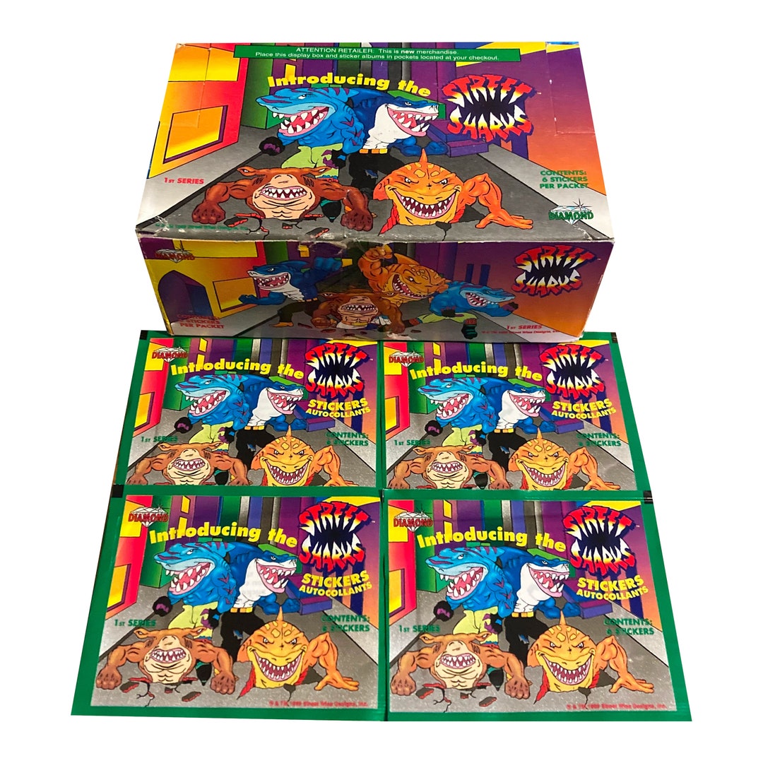 4 Packs of Street Sharks Vintage Collectable Album Stickers. 6 Stickers ...