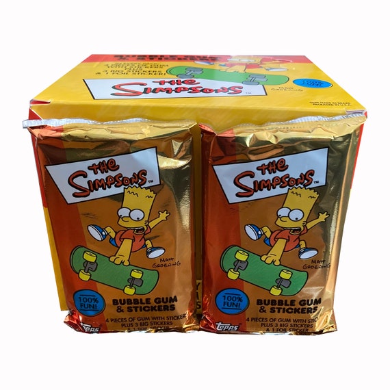 2 Packs of the Simpsons Stickers. 4 Pieces of Gum With - Etsy