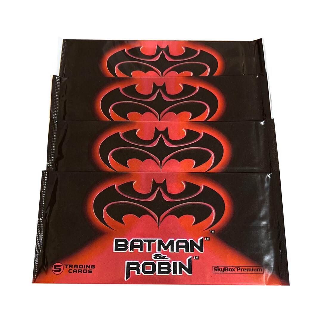 4 Packs of Batman & Robin Vintage Movie Trading Cards. 5 Cards per Pack ...
