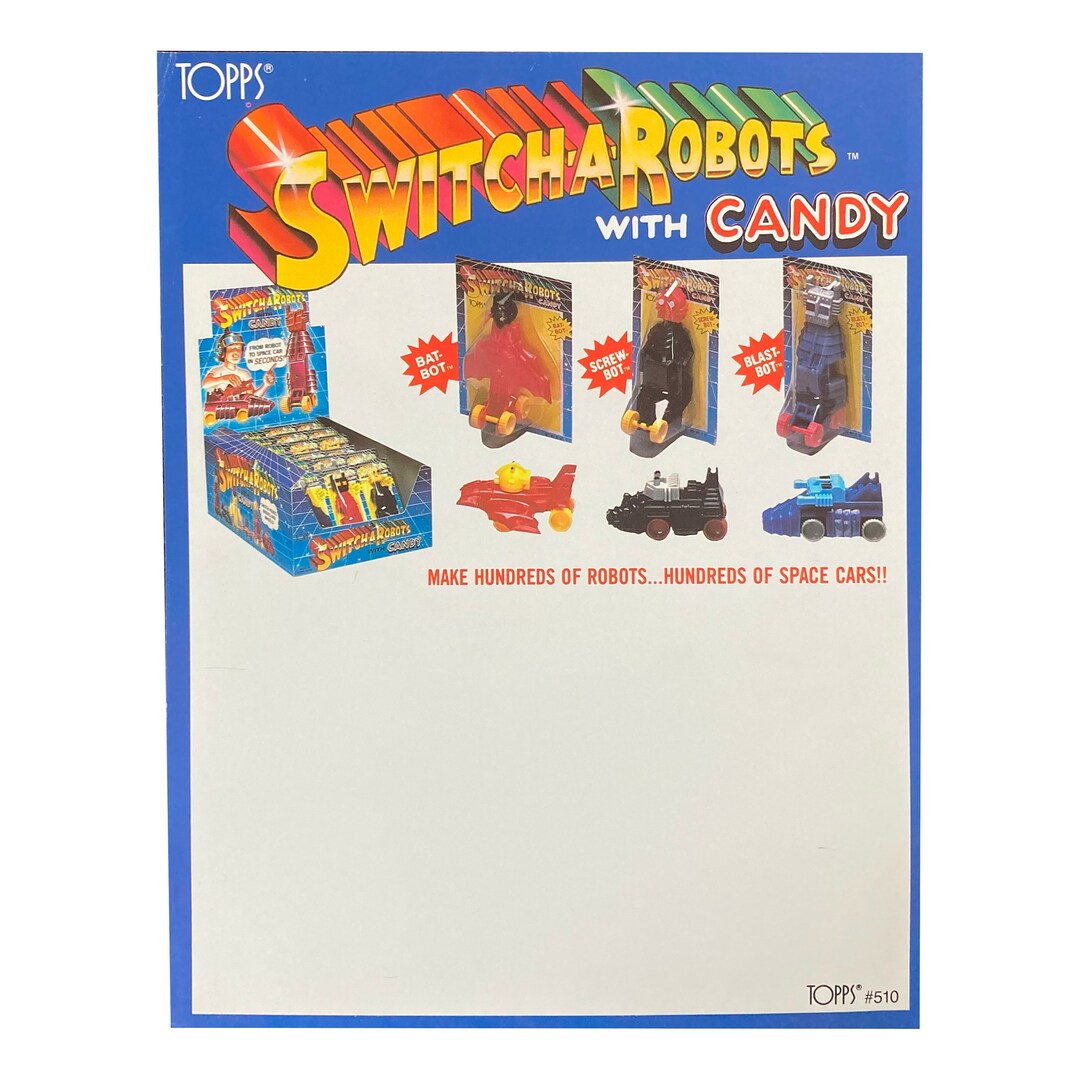 Topps Switch-a-robots With Candy Dealer Sell Sheet. 8.5" X 11" Sheet in ...