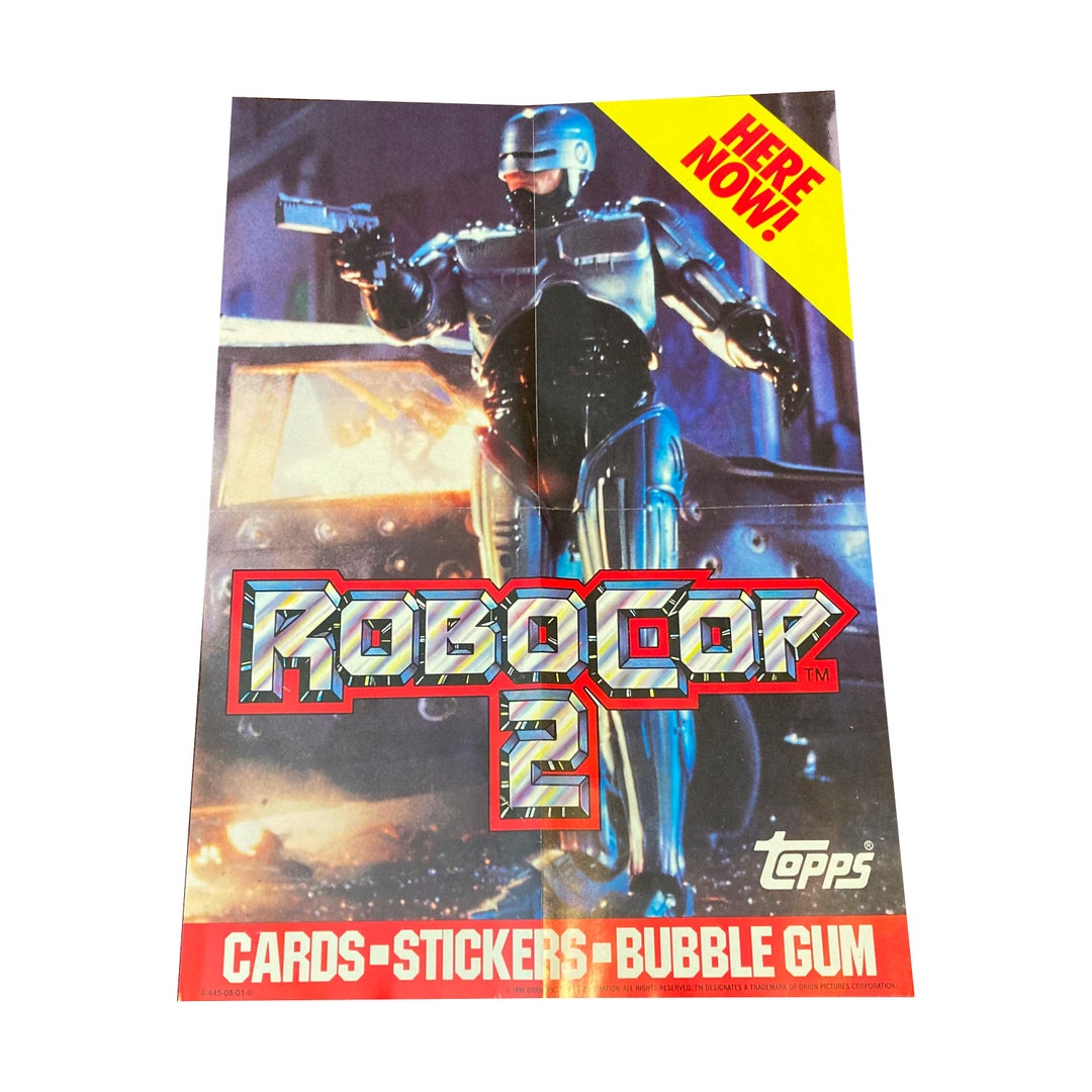 Robocop 2 Vintage Trading Card Box Topper Promo Poster. Measures 10" X ...