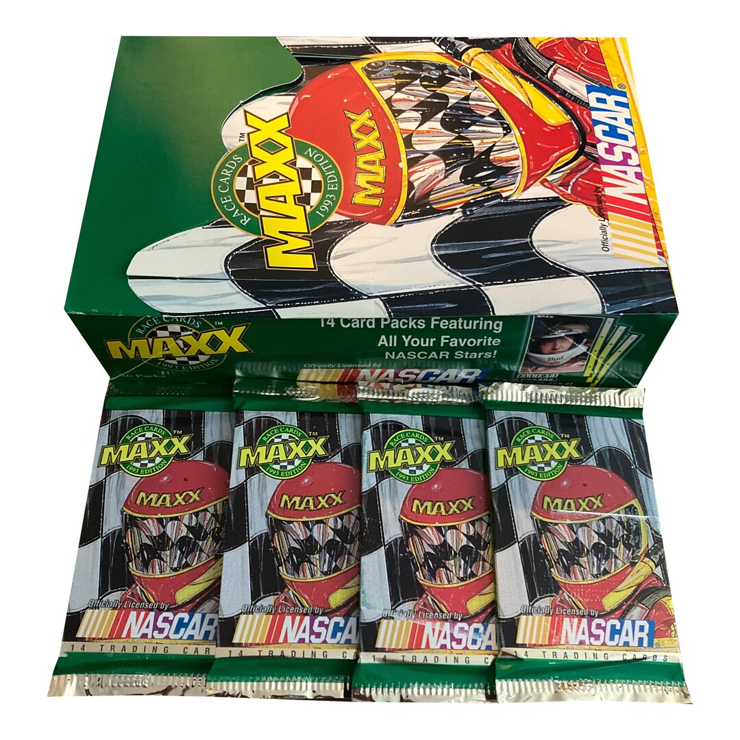 4 Packs of 1993 Maxx Race Cards. NASCAR Officially Licensed Vintage ...