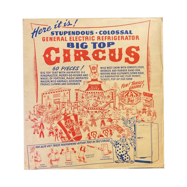 General Electric Big Top Circus Paper Toy Building Kit. Promo for GE ...