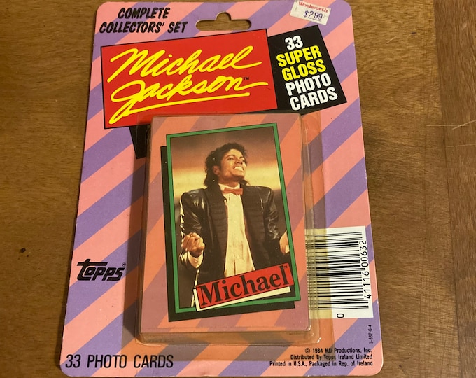 Michael Jackson Complete Set of 33 Vintage Trading Cards in Original ...