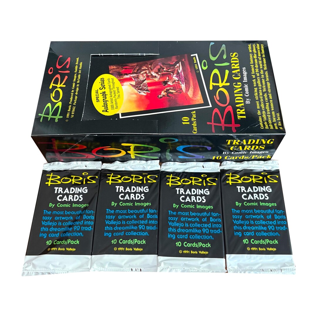 4 Packs of Boris Series 1 Vintage Fantasy Art Trading Cards. 10 Cards ...
