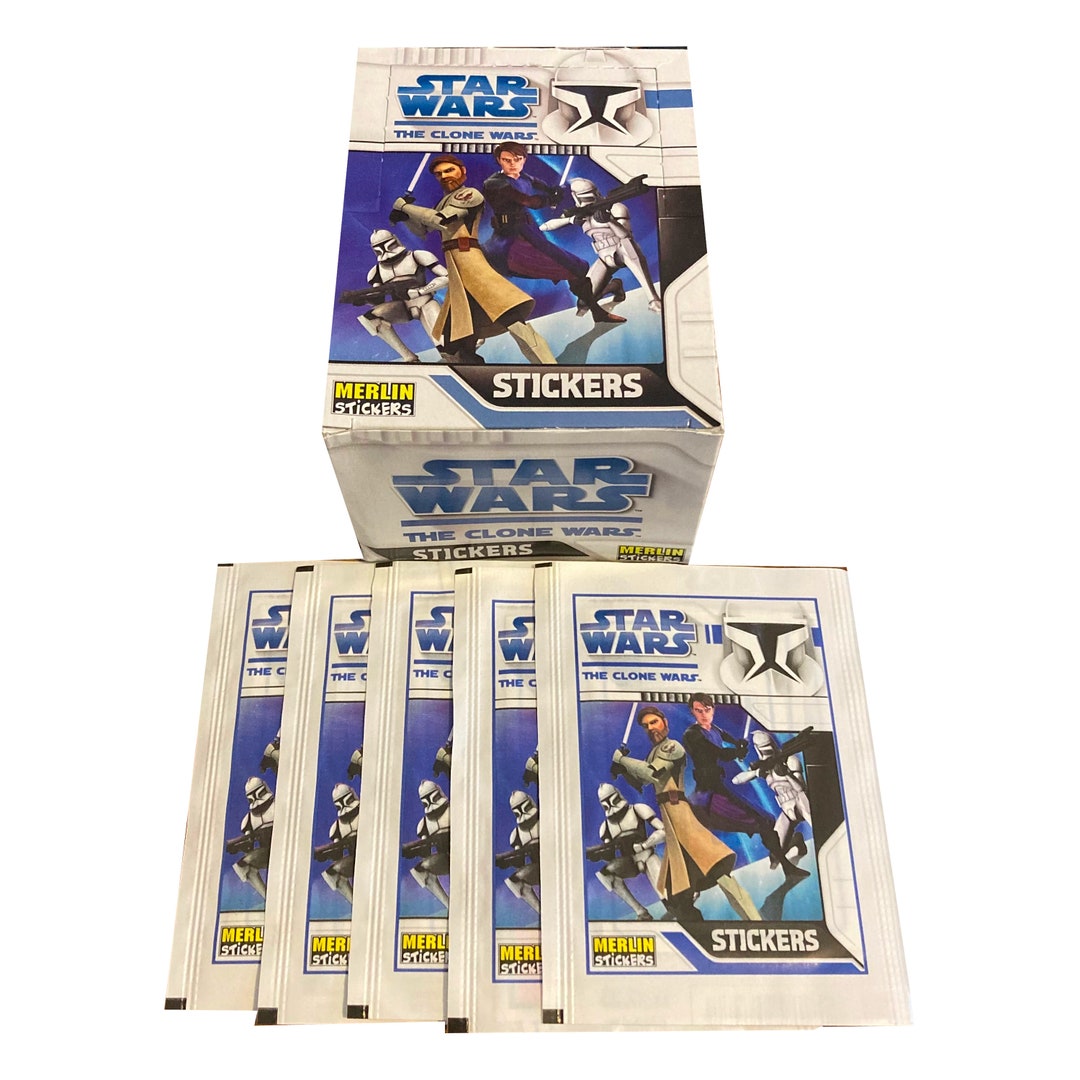 5 Packs of Star Wars the Clone Wars Vintage Collectable Stickers ...