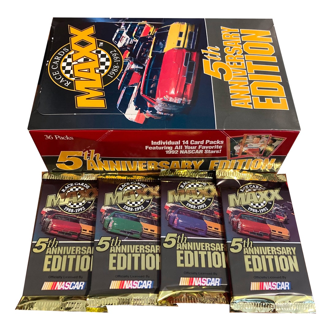 4 Packs of 1992 5th Anniversary Maxx Race Cards. NASCAR Officially ...